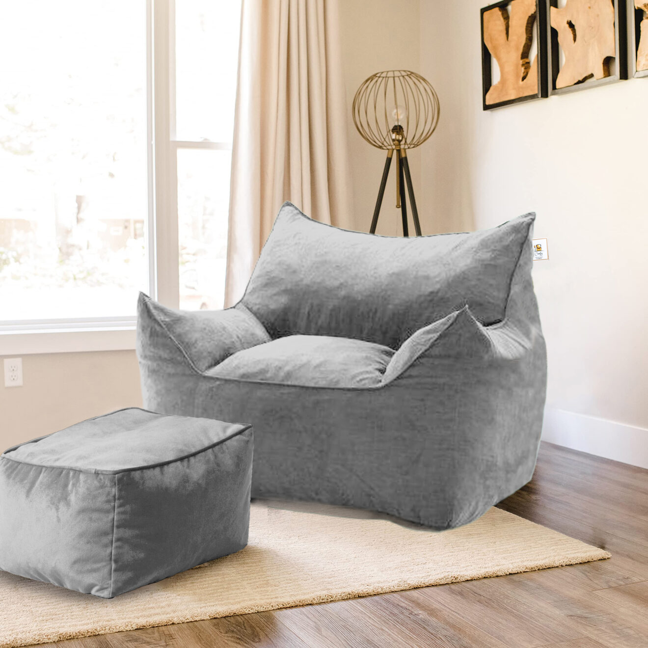 Riposo – Velvet with Puff - comfyhomeeg.com
